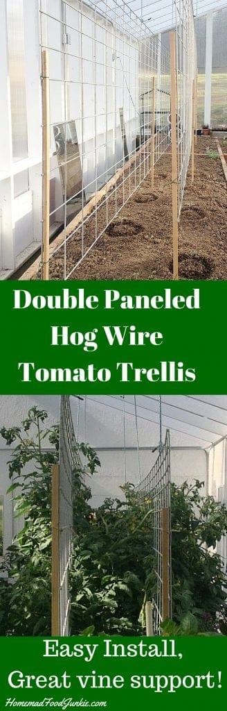 Tomato trellis-Double Hog Wire Panels | Homemade Food Junkie